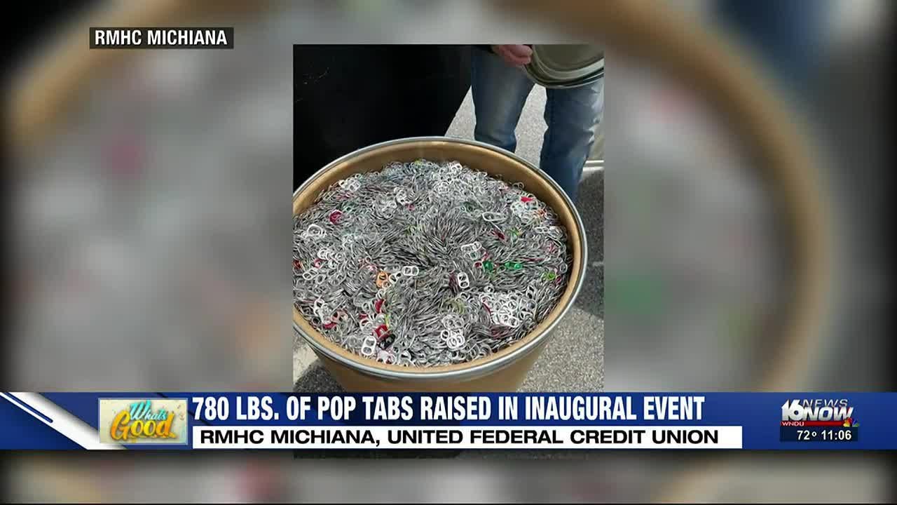 RMHC Michiana raises money by recycling 780 lbs. of pop tabs - YouTube