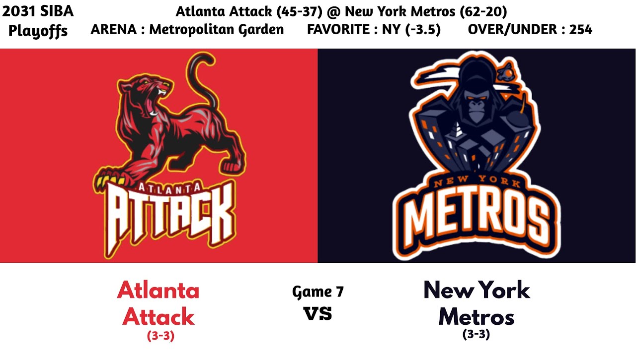 Atlanta Attack New York Metros 050932 2031 SIBA Playoffs 2nd Round Game ...