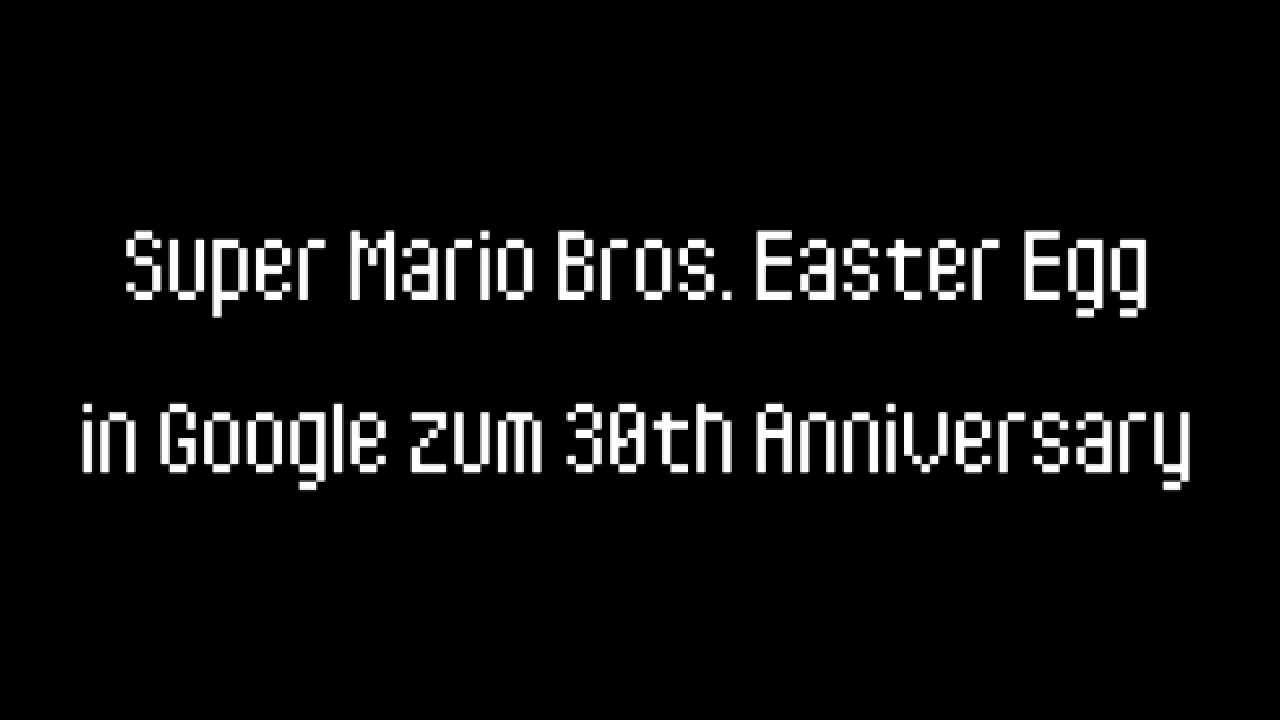 Super Mario Easter Egg in Google / 30th Anniversary - YouTube