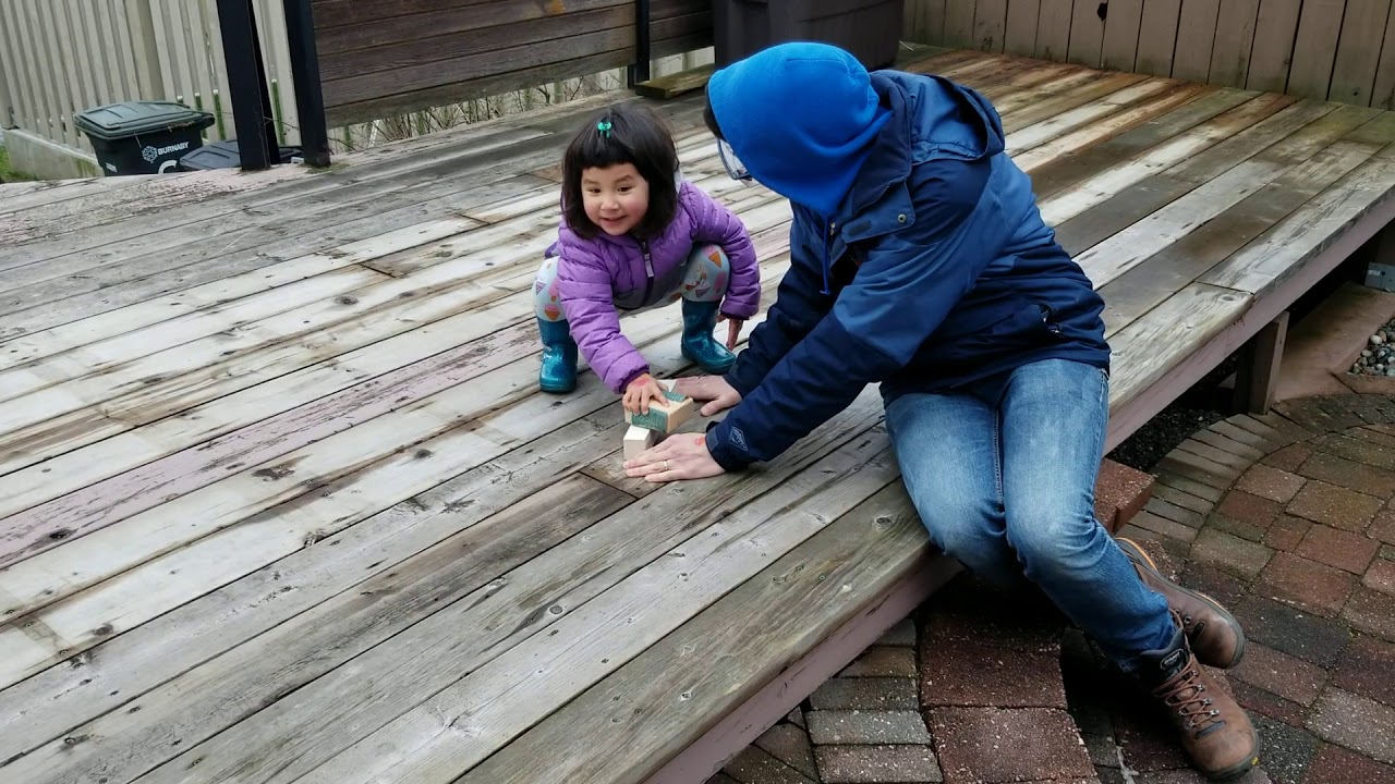 Baby's first sanding - YouTube