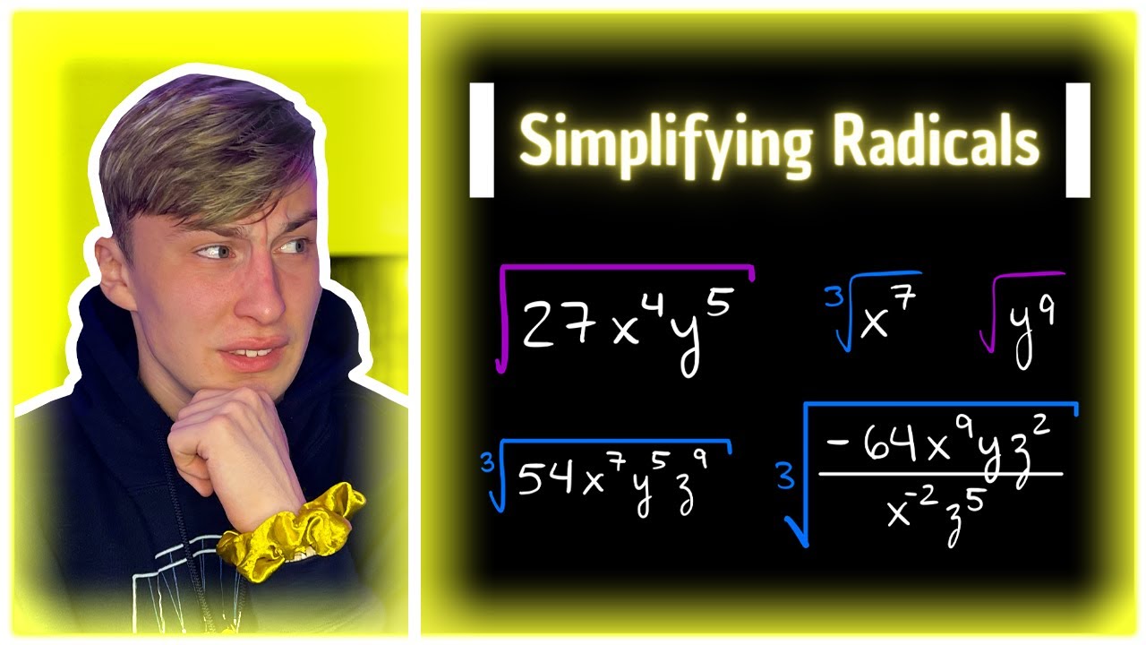 Simplifying Radicals with Variables || Exponents, Fractions, Cube Roots ...