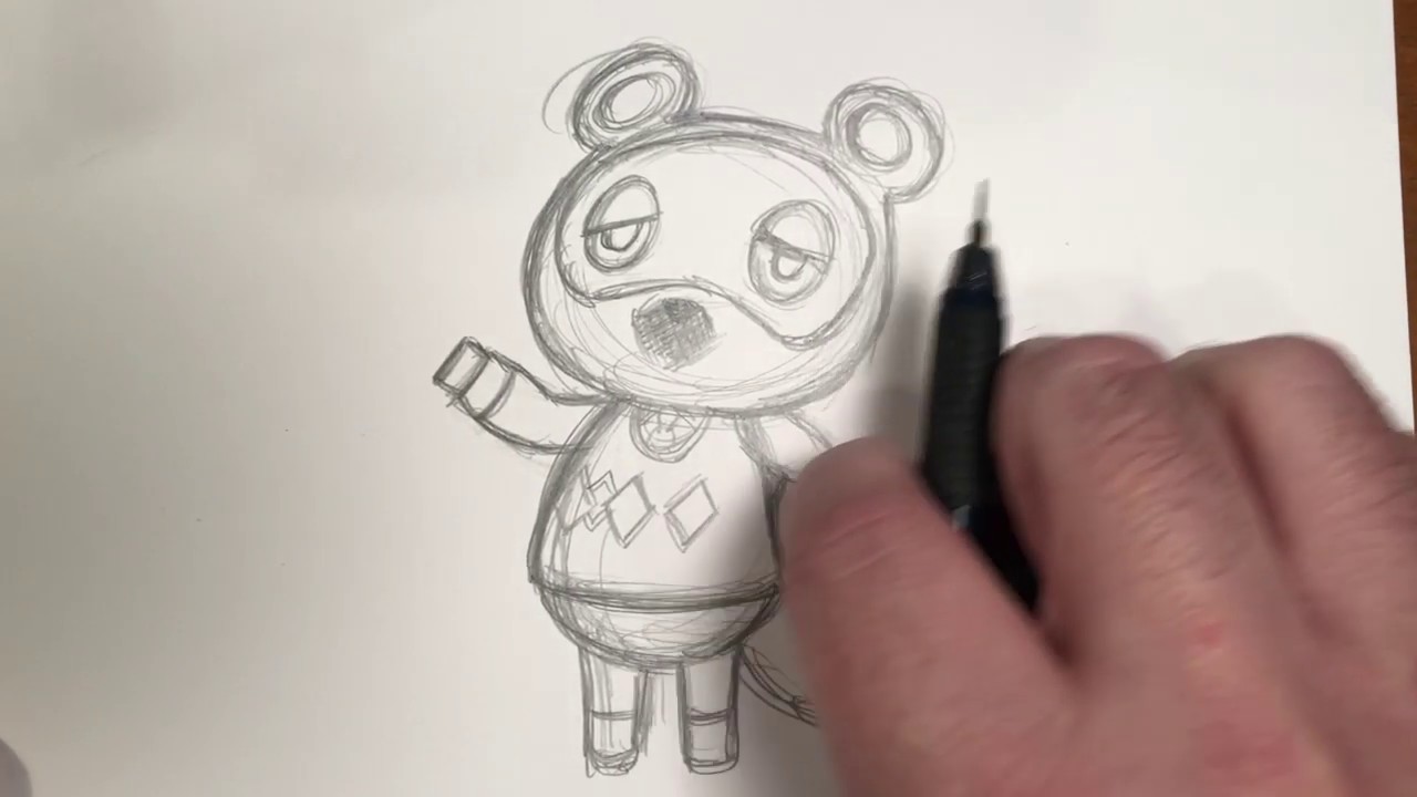 How To Draw TOM NOOK of ANIMAL CROSSING By Fernando Ruiz - YouTube