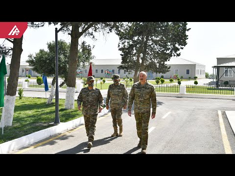 Prezident Hərbi Hava Qüvvələrinin yeni hərbi şəhərciyində yaradılan şəraitlə tanış olub