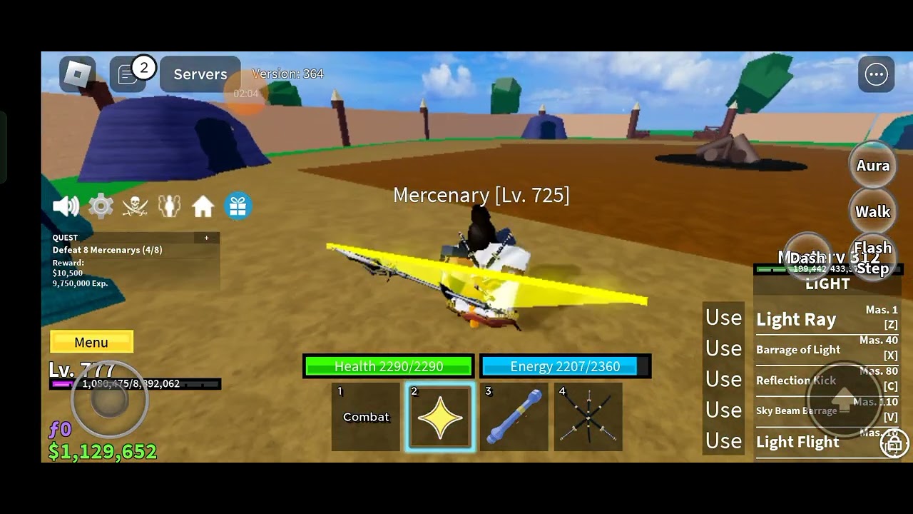 Blox fruits [Me vs Mercenary] Part 5 - YouTube
