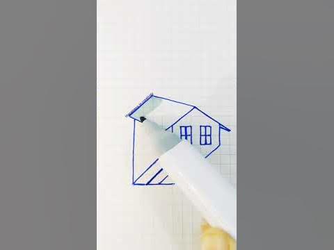 How to Draw 3D House | Easy 3d illusion drawing for Beginners | Step by ...