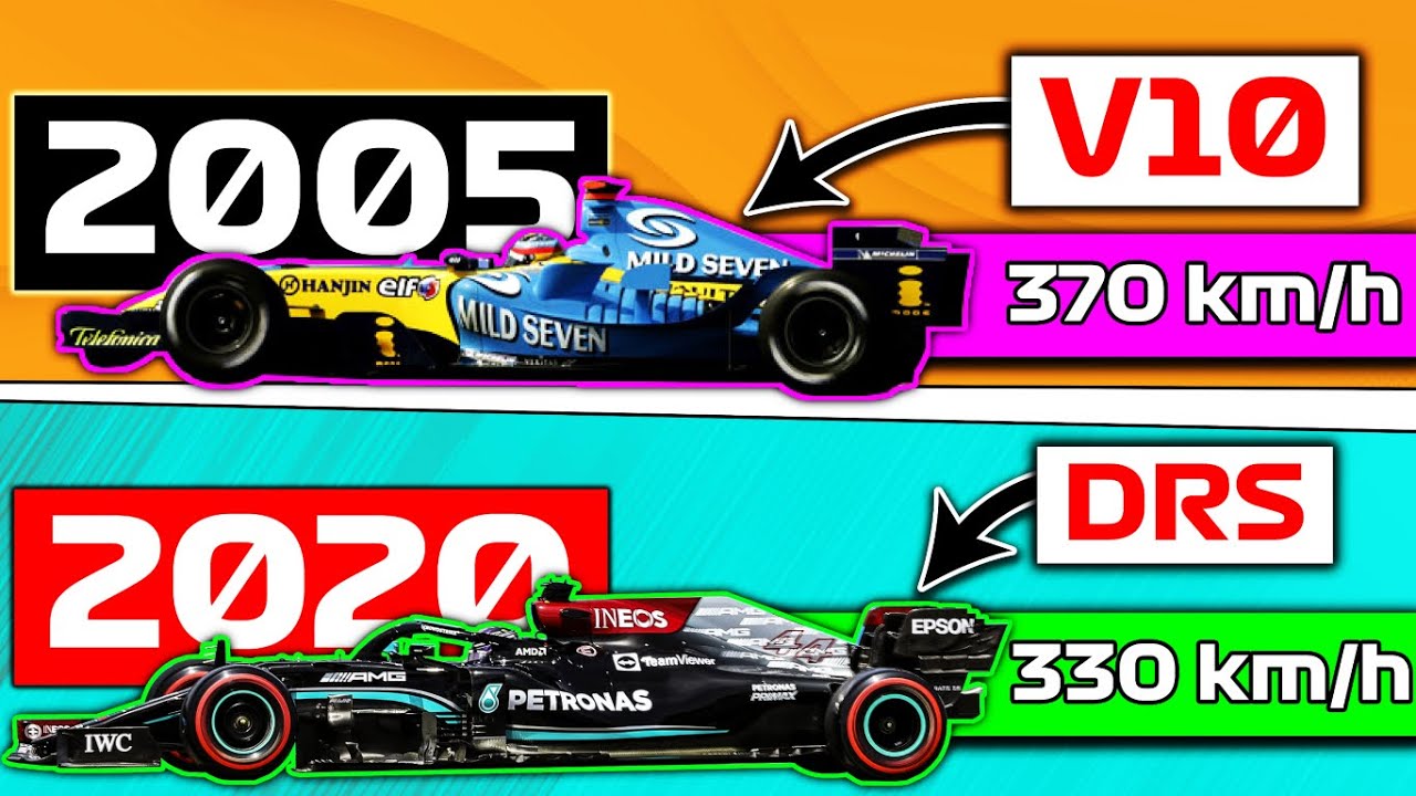 F1 2005 vs 2020 💥 ¿Cuál es el F1 MÁS RÁPIDO de la HISTORIA? Sonido ...