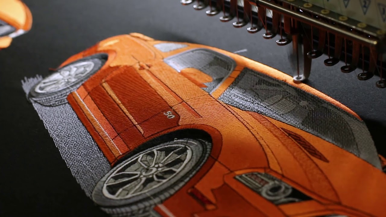 EMBROSOFT┃EMBROIDERY PROCESS┃Ford Mustang - YouTube