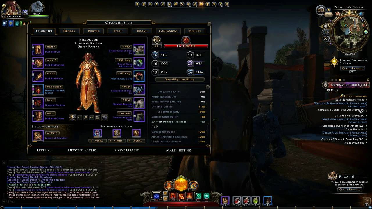 Neverwinter Devoted Cleric Divine Oracle Build mod - YouTube