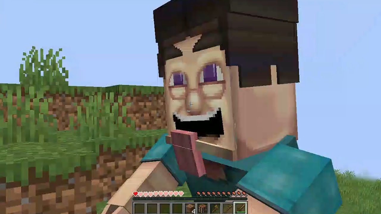 What is GROTESQUE STEVE doing in my Minecraft world? - YouTube
