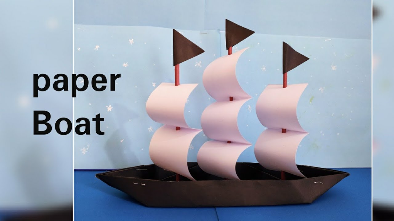 paper boat || paper ship making|| how to make paper boat| paper craft ...