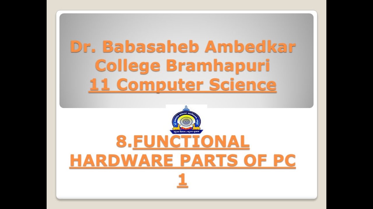 8 Functional hardware Parts of PC-1 (11 STD) - YouTube