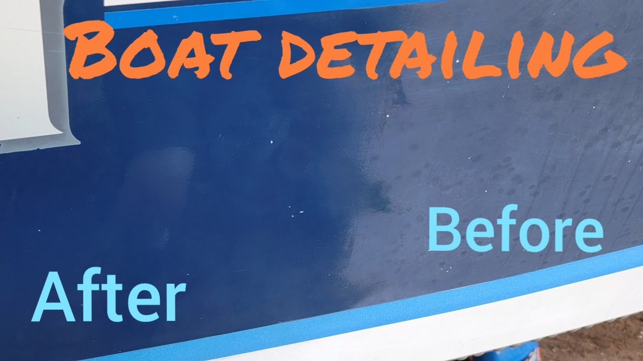 Buffing and polishing bass boat Sea Nymph fishing boat - YouTube