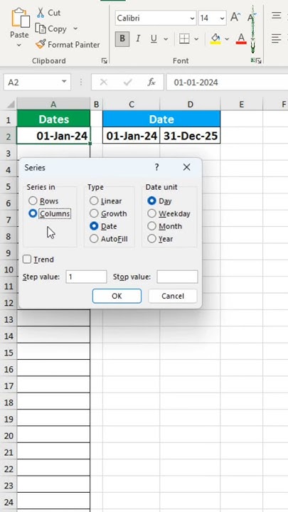 Fill Series || 💥 Date Format || Excel tutorial for beginners 💯 || Shortcut Key tricks 🔥 || # ...