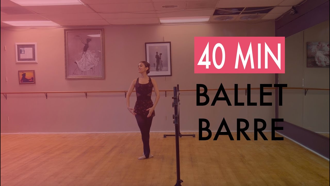 40 MIN Beginner Adult Ballet Class (Cuban Technique) + 18 MIN Stretch ...