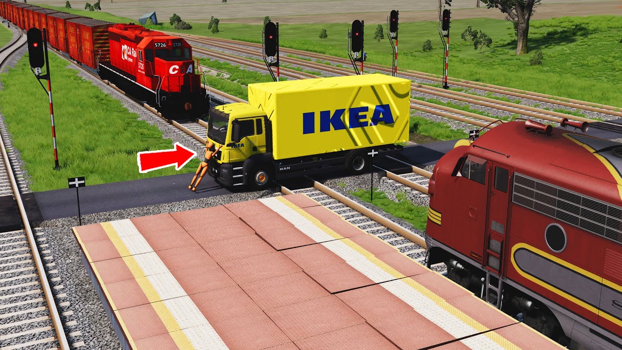 Bad Dispatcher FAILURE Freight Trains Accidents 🔴 BEAMNG.Drive Stream ...