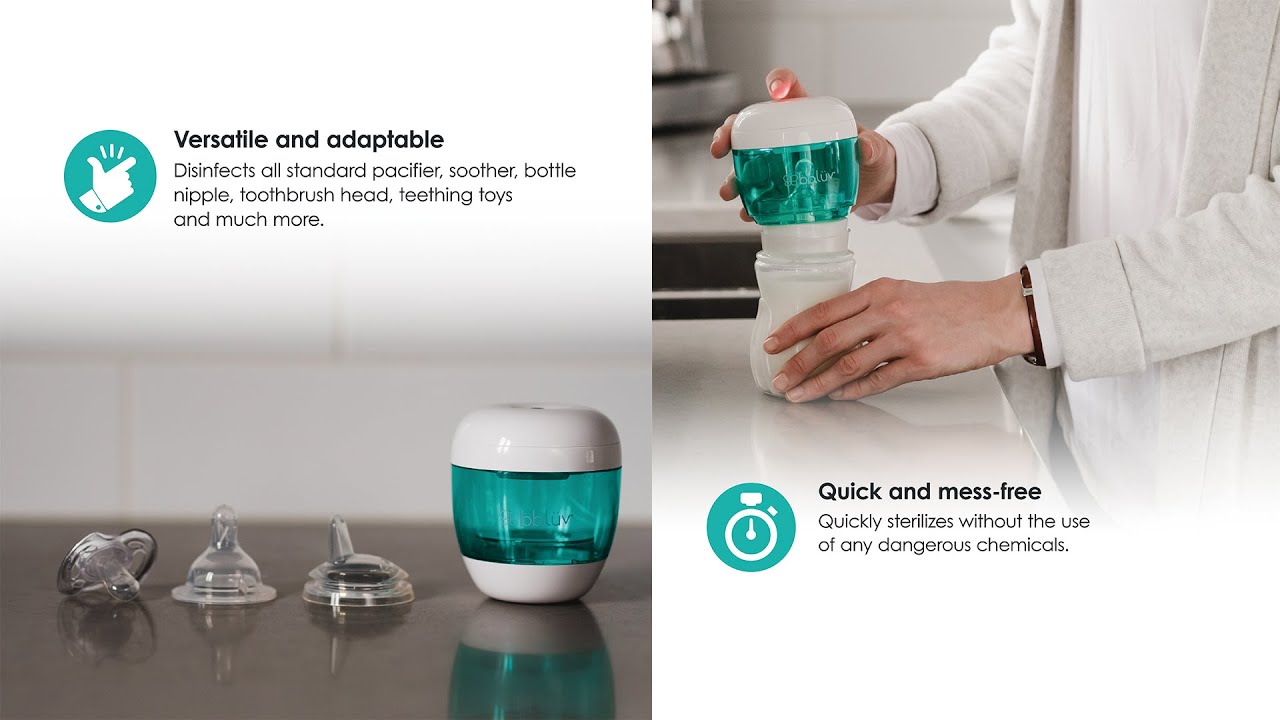 bbluv - Uvi - 4-in-1 Portable Pacifier & Nipple UV Sterilizer - YouTube