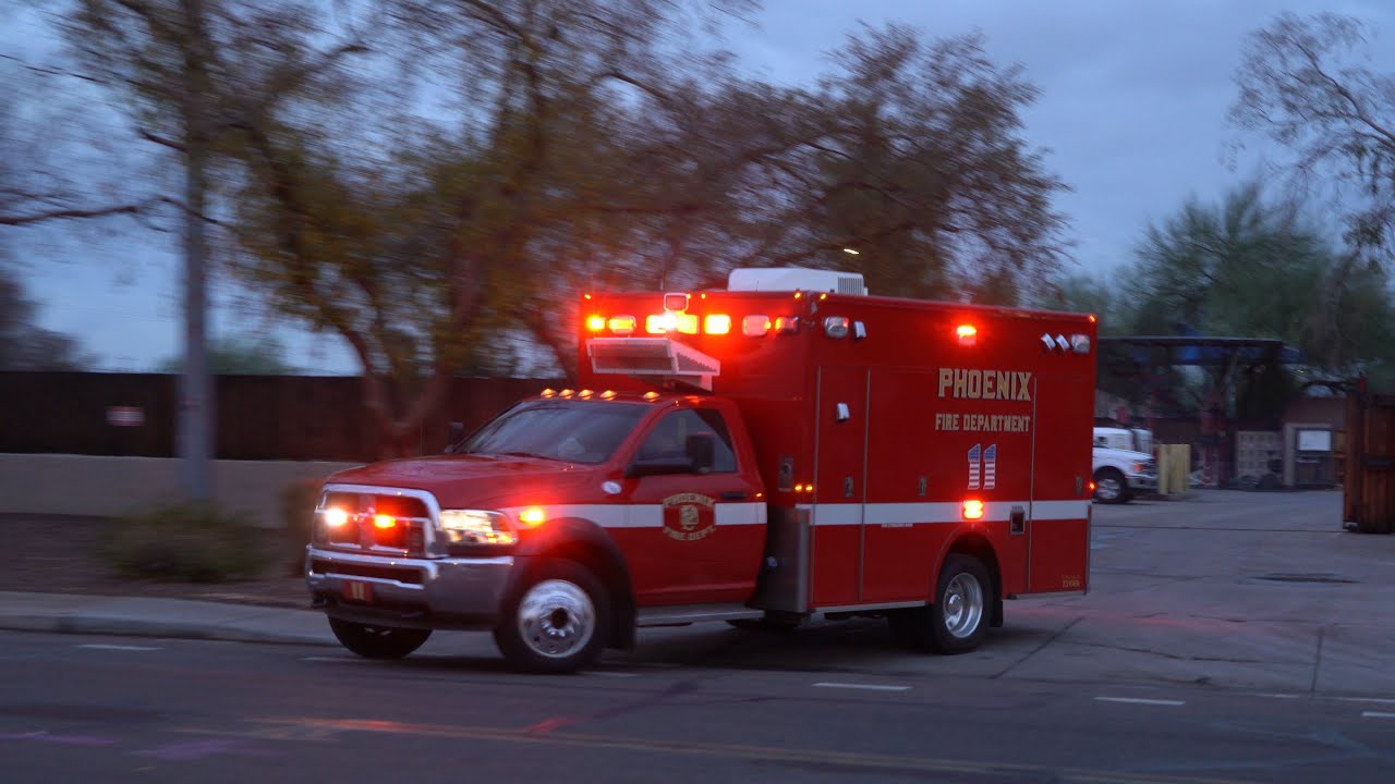 Phoenix Fire Dept. Rescue 11 responding - YouTube