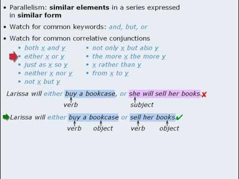 24. GMAT Sentence Correction Lesson: Parallelism - Part I - YouTube