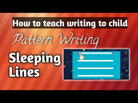 Preschool writing| Pattern writing | Sleeping lines| how to teach ...
