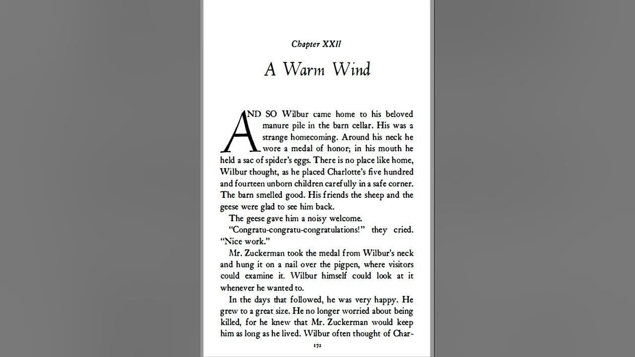 Charlotte's web chapter 22 - YouTube