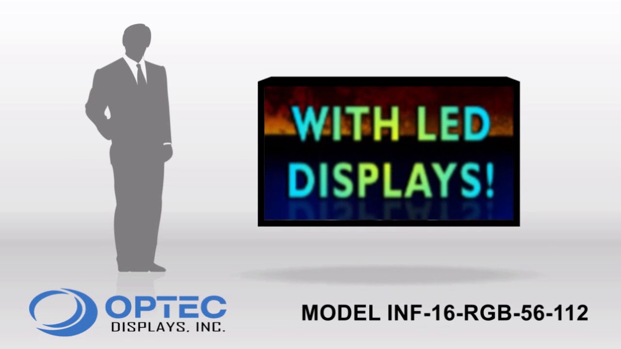 Optec Infinity LED Display Model INF 16 RGB 56 112 - YouTube