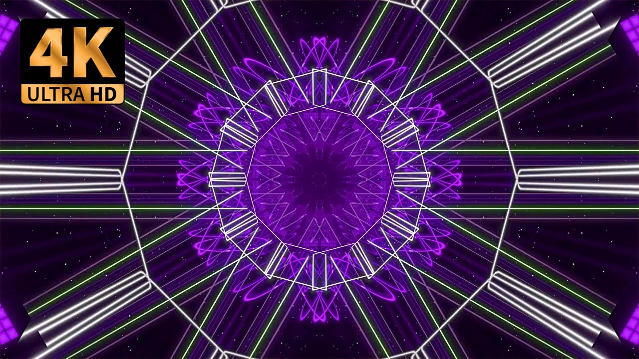 4K VJ Loop DJ Visual | Purple Laser Pulse - Big house EDM, Progressive ...