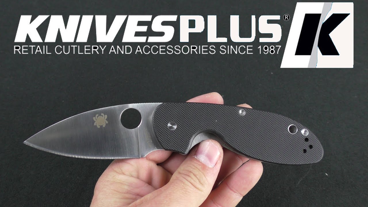 Spyderco C216GP Efficient Knife "Walk-Around" - Knives Plus - YouTube