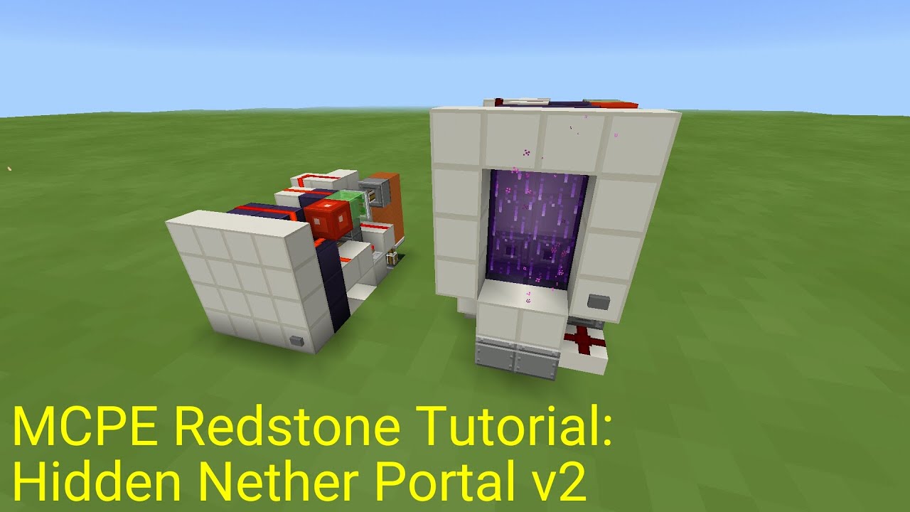 Minecraft Pocket Edition Redstone Tutorial: Hidden Nether Portal v2 ...