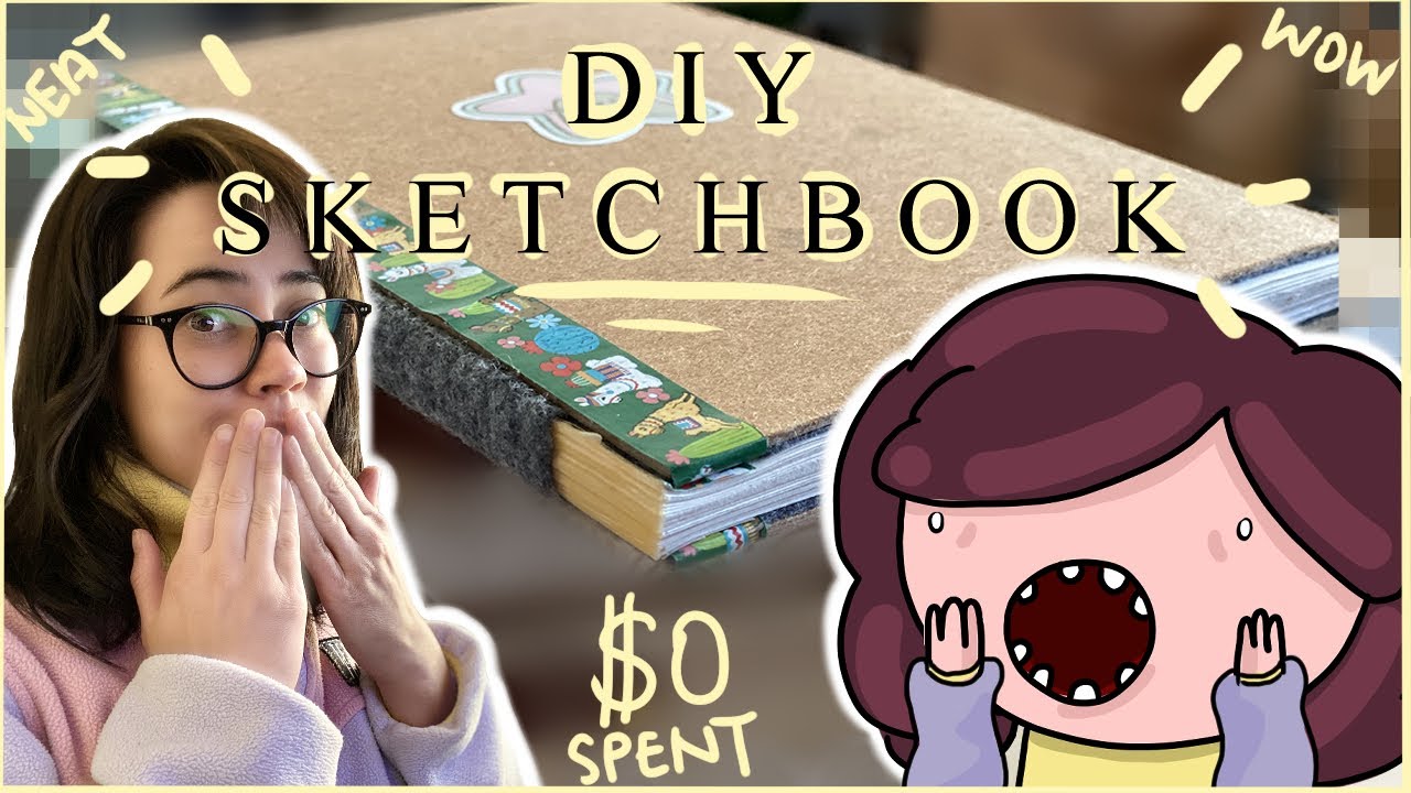DIY SKETCHBOOK - using things you probably already have! - YouTube