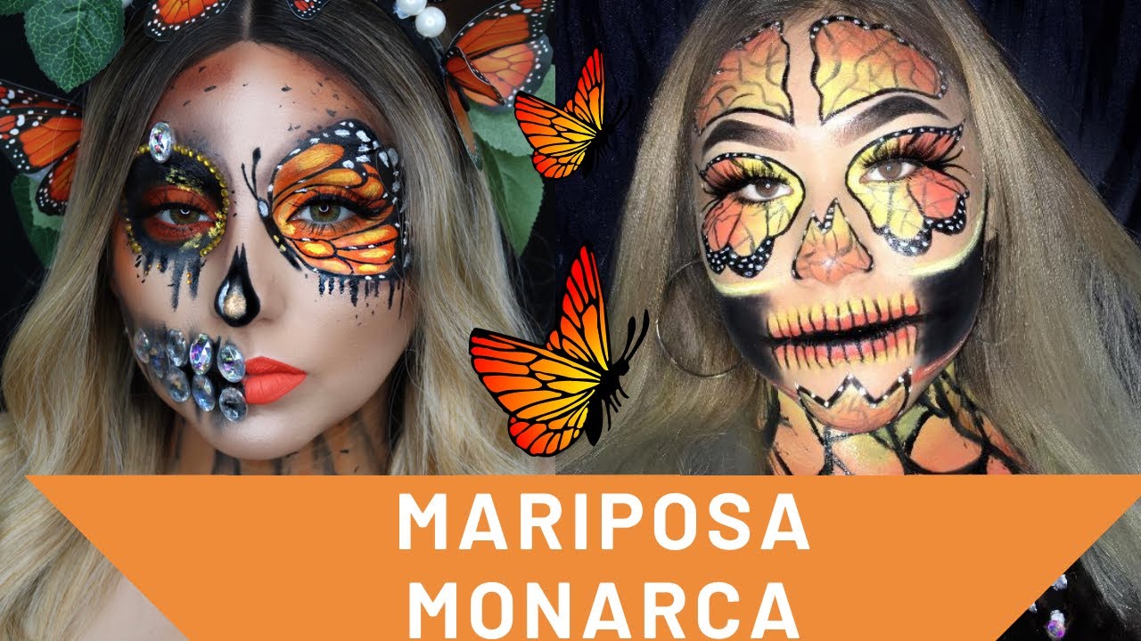 MAQUILLAJE DE HALLOWEEN INSPIRADO EN LA MARIPOSA MONARCA | MAKEUPBY_AV ...