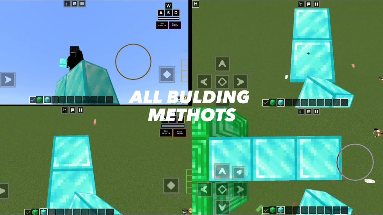 All bridging methods toturial in minecraft bedrock!!!⭐☑ #bedlessnoob # ...
