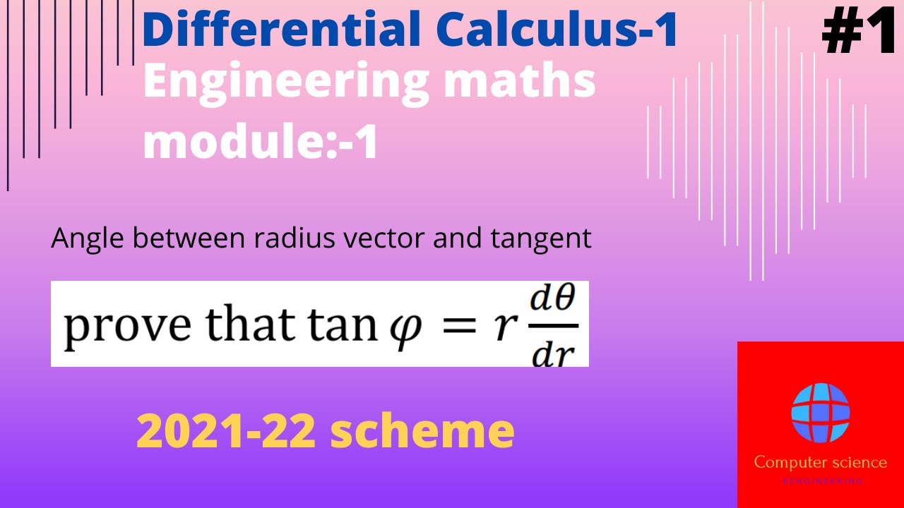 Angle between the radius vector and tangent theorem - YouTube