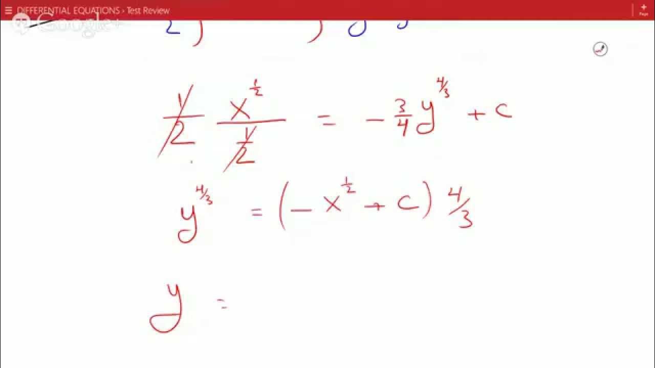 Solving Separable Equation separation of variable method (2) - YouTube