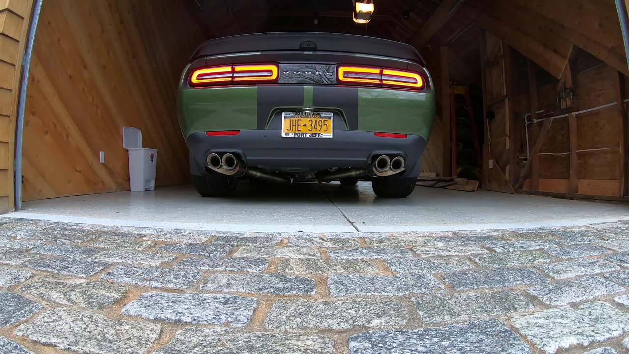 2019 dodge hellcat redeye full custom exhaust - YouTube