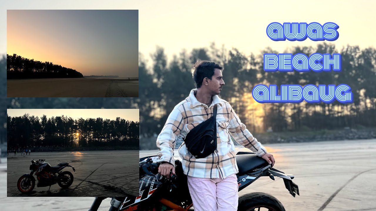 Awas beach alibaug 🏖 | bike riding on beach | 2024 | location in ...
