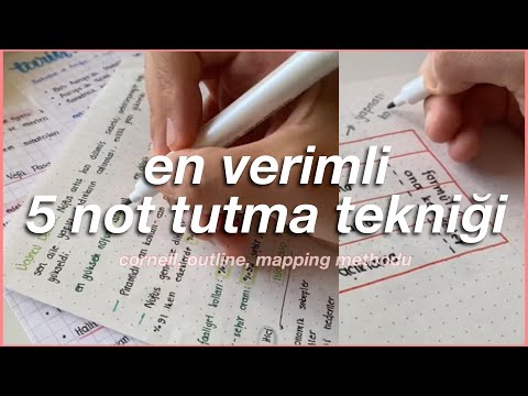 5 Tane Not Tutma Tekniği - Verimli Not Tutma Methodları