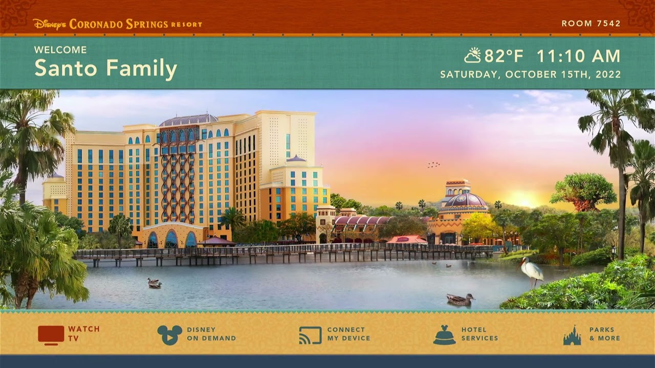 Disney Resort TV - Coronado Springs Resort TV Splash Screen - YouTube