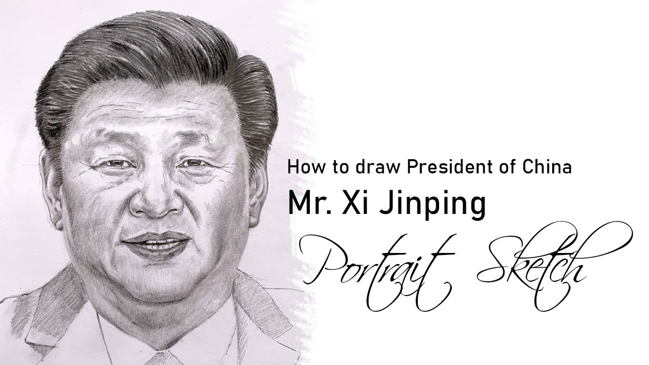 Portrait of XiJinping | President of China | Easy Steps - YouTube
