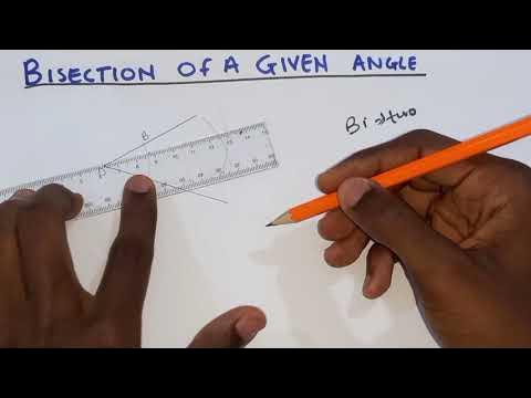 How to bisect a given angle - YouTube