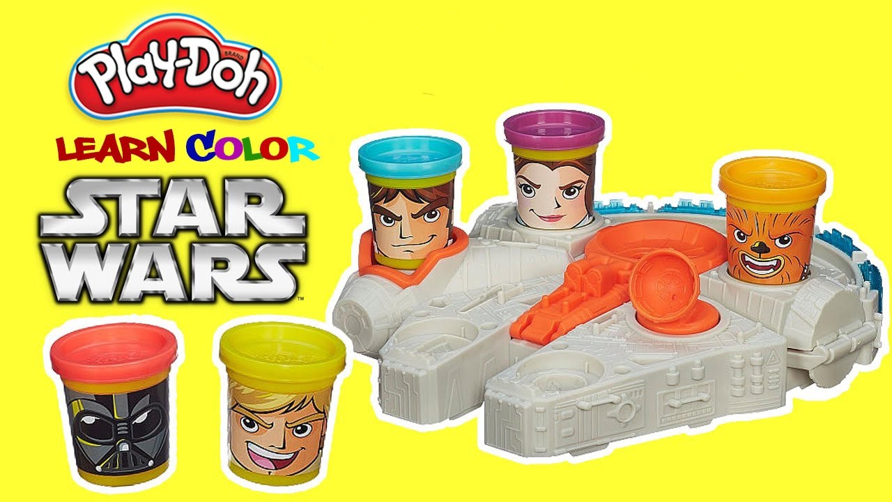 Learning color for children with play doh Star War Ship Lean color with ...