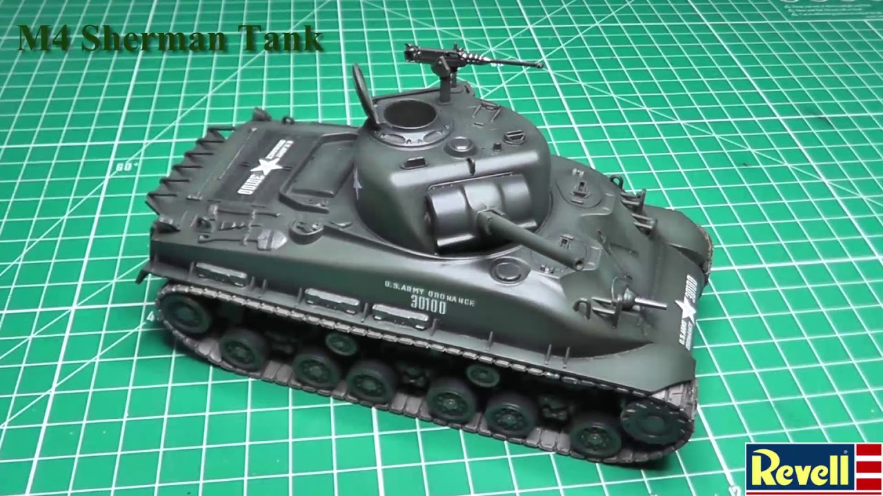 M4 Sherman Tank - Revell 1:35 scale model - YouTube