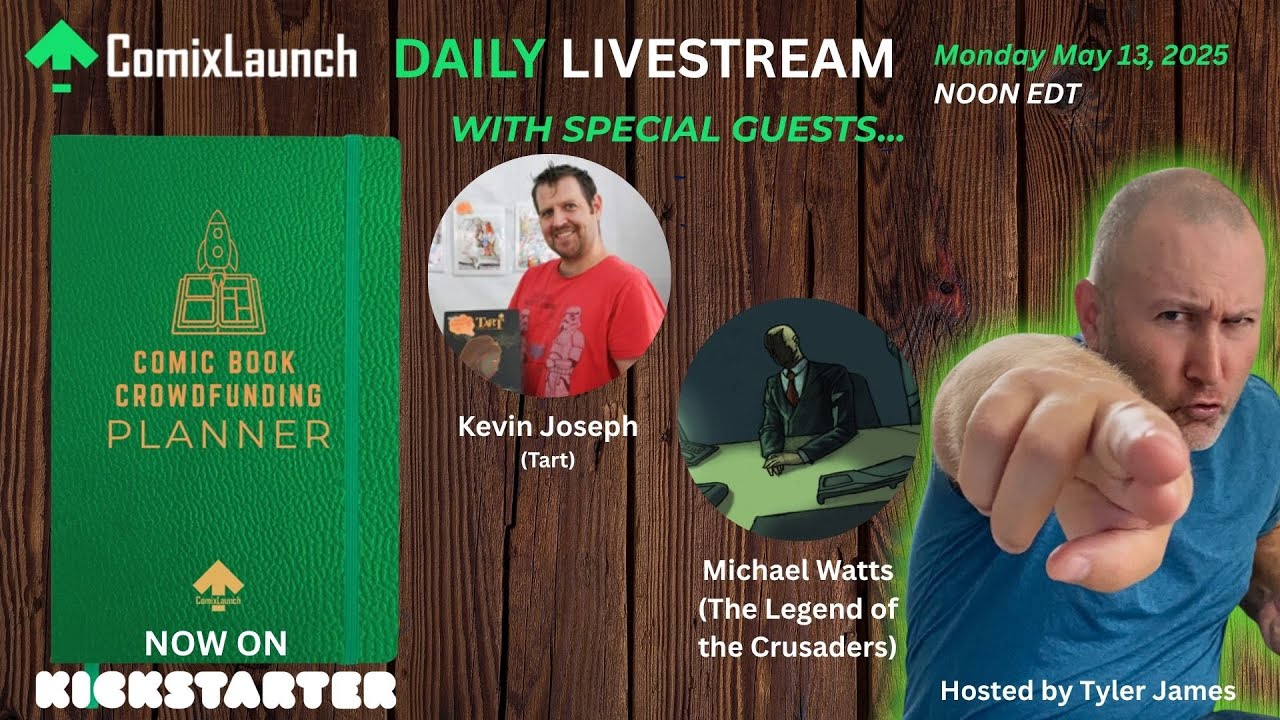ComixLaunch Daily Livestream! w/ Kevin Joseph & Michael C Watts - YouTube