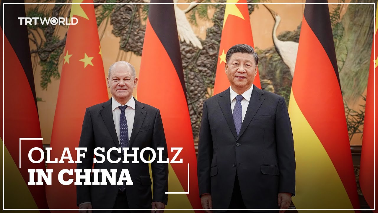 German Chancellor Olaf Scholz on first official visit to China - YouTube
