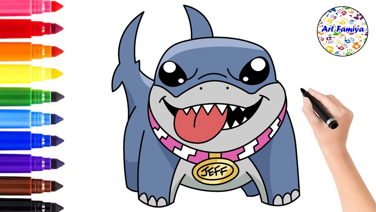 How To Draw Jeff the LandSharK | Marvel Rivals - Easy Drawing | Art ...