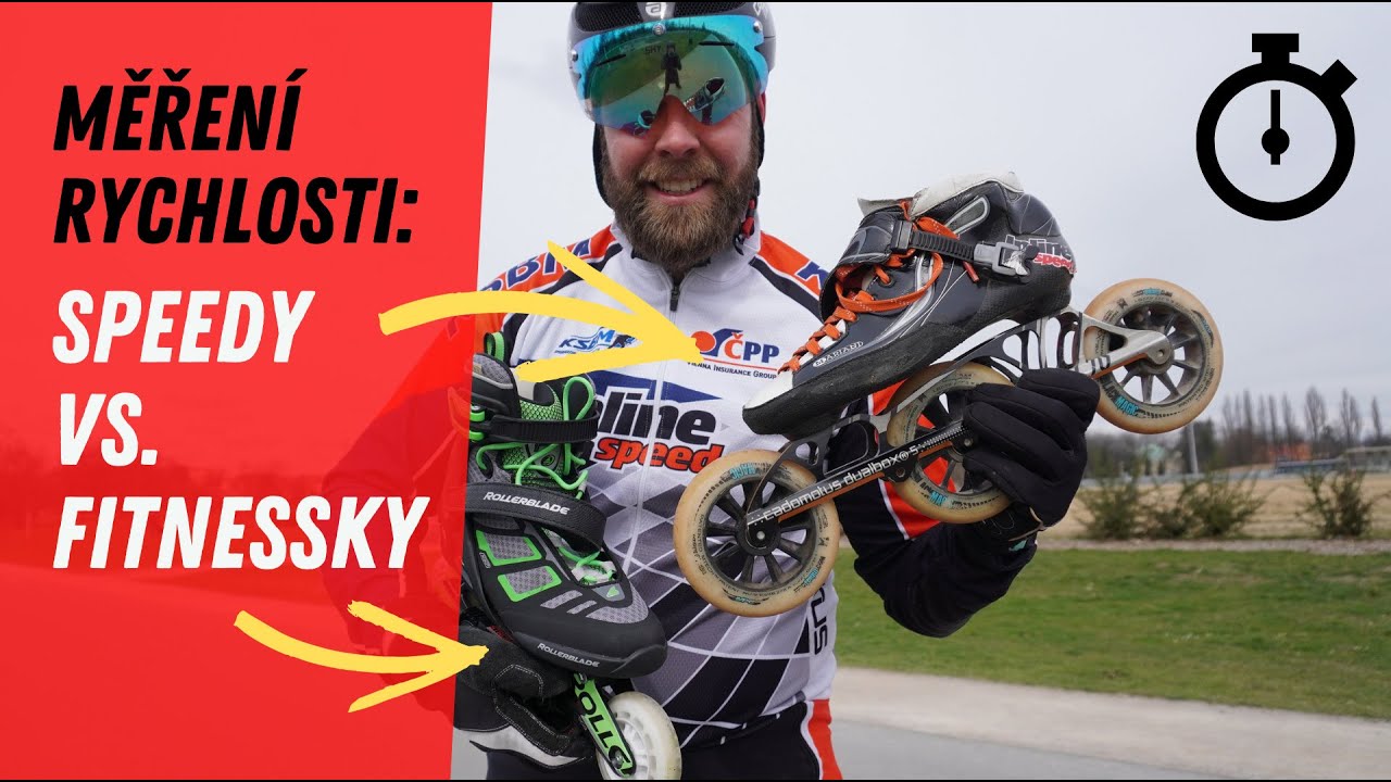 Měření: O kolik jsou rychlejší speed brusle vs. fitnessky? - YouTube