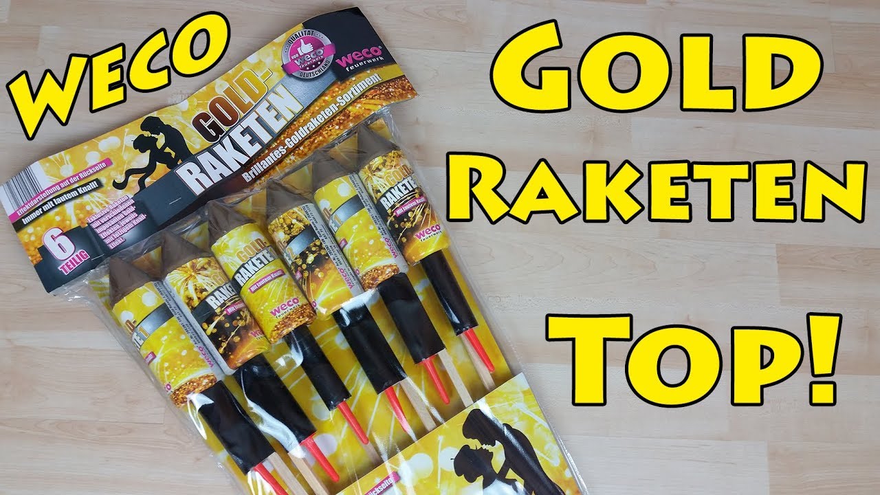 Weco | Gold Raketen | NEUHEIT 2017 ausm LIDL | 8,99€! | Go4Pyro - YouTube