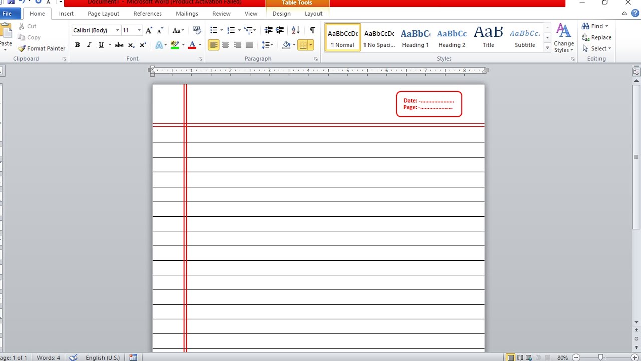 word cover page design | ms word notebook design | page design in ms ...