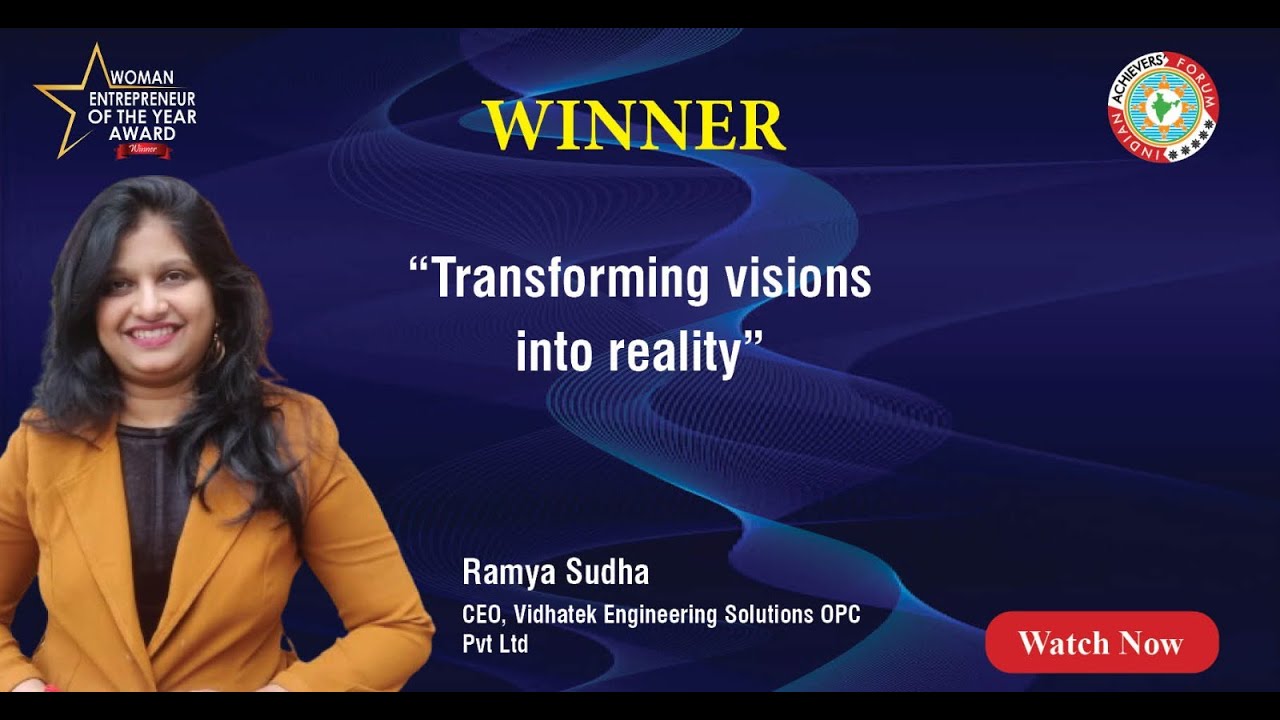 Interview of Indian Achievers' Award Winner | Ms. Ramya Sudha - YouTube