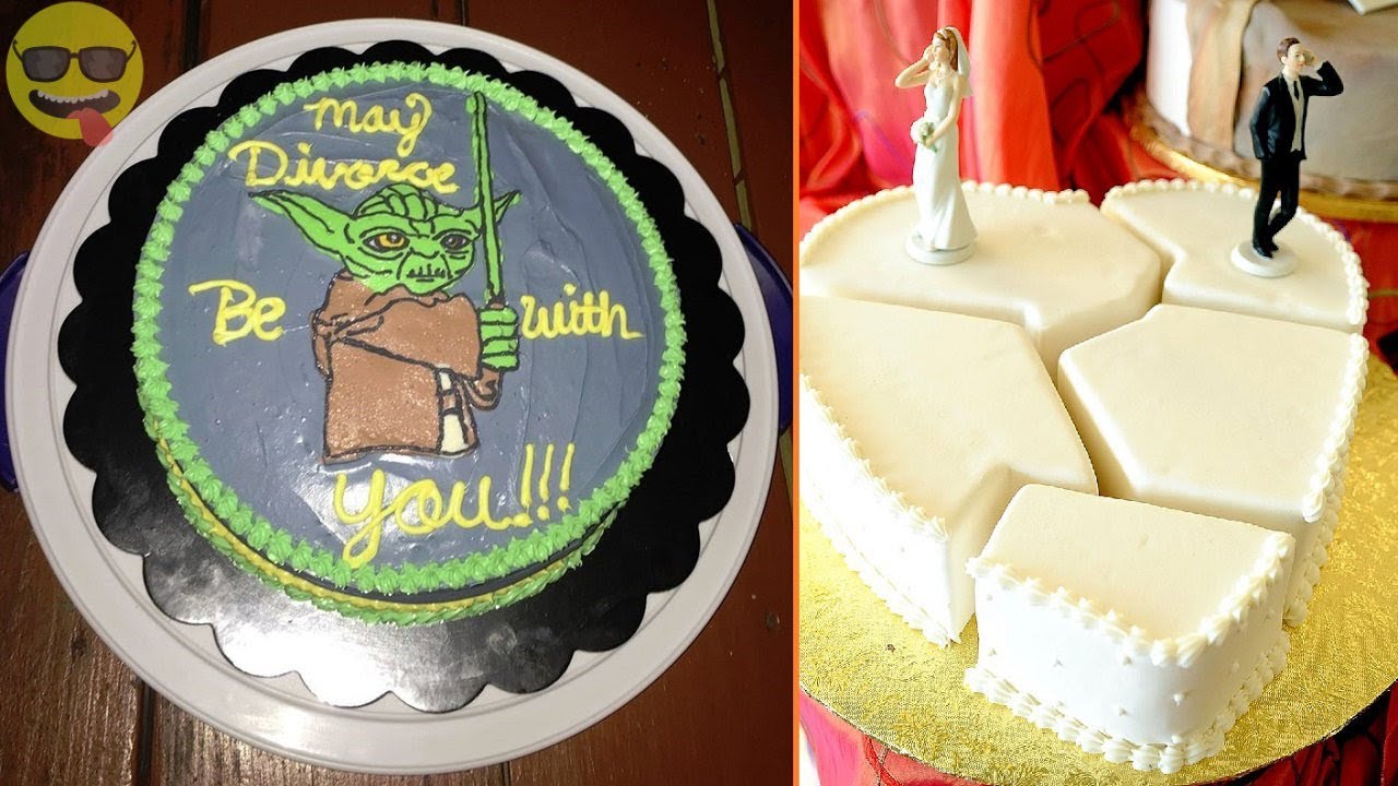 Hilarious Divorce Cakes For The Newly Unwed - YouTube