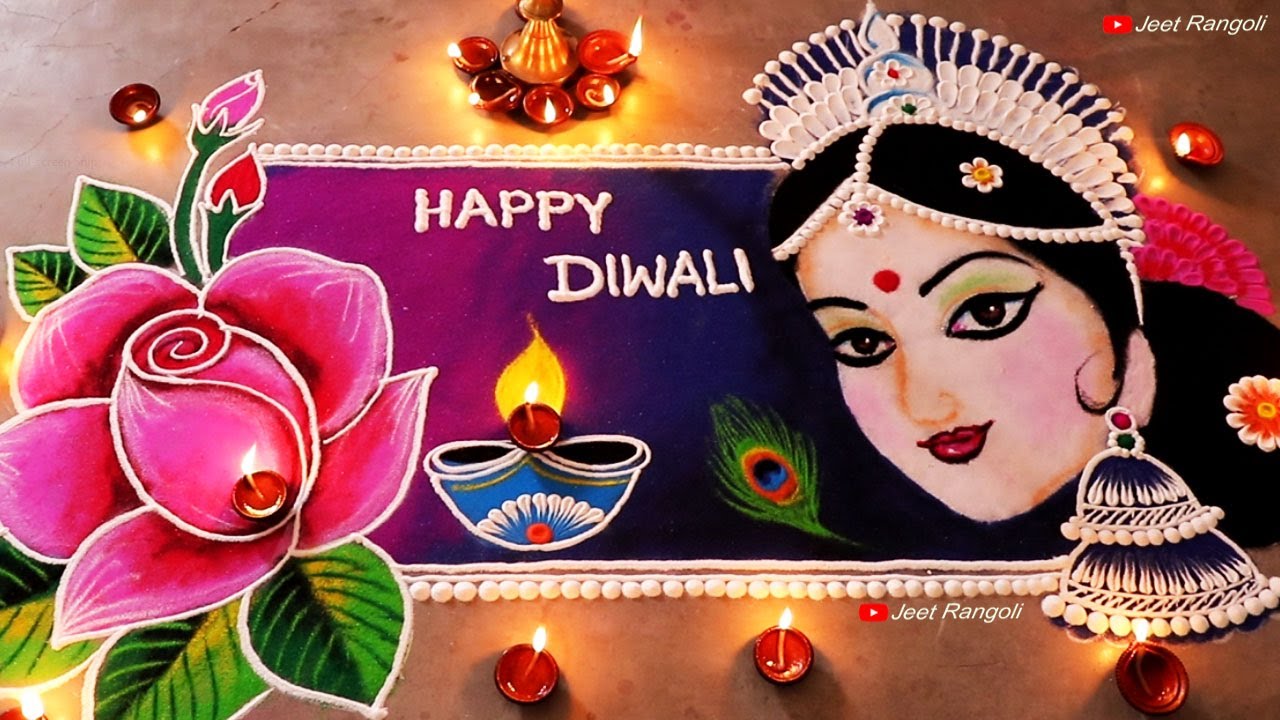 Big, creative and innovative rangoli design for Diwali 2020. दीपावली के ...
